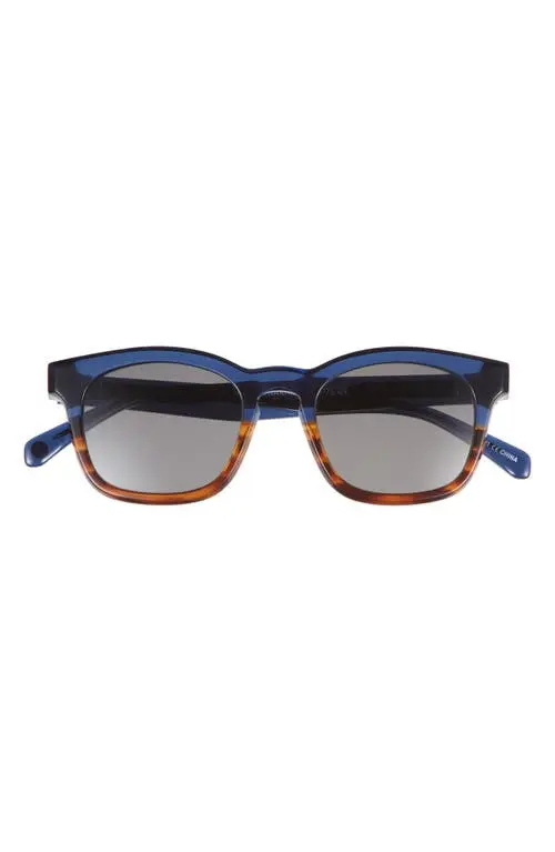 Eyebobs Humble Narrator 49mm Square Sunglasses - Navy Amber Crystal / Navy