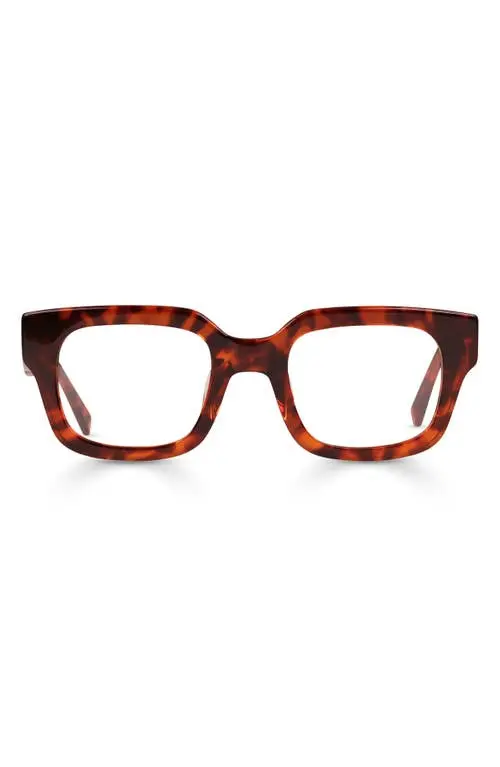 Eyebobs Square Frame Reading Glasses - Red Orange Tortoise