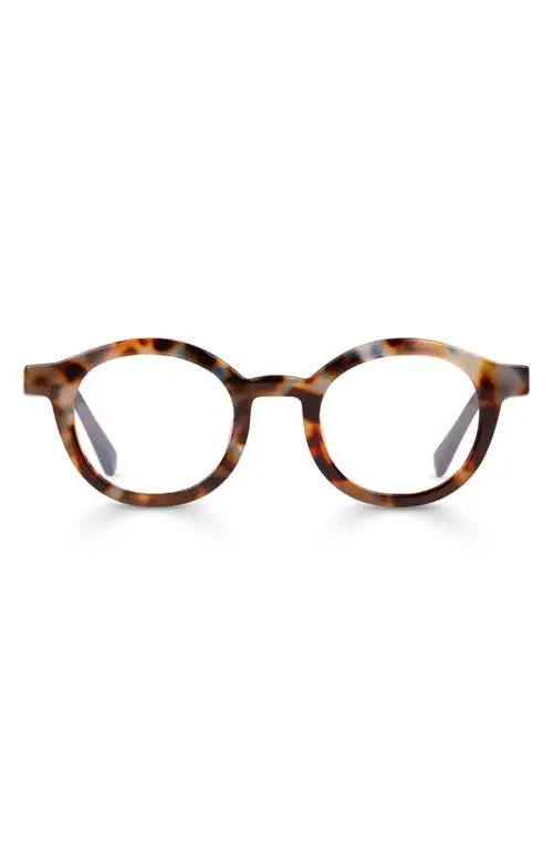 Eyebobs Tv Party 44mm Blue Light Blocking Reading Glasses - Iceberg Blue / Brown Tortoise