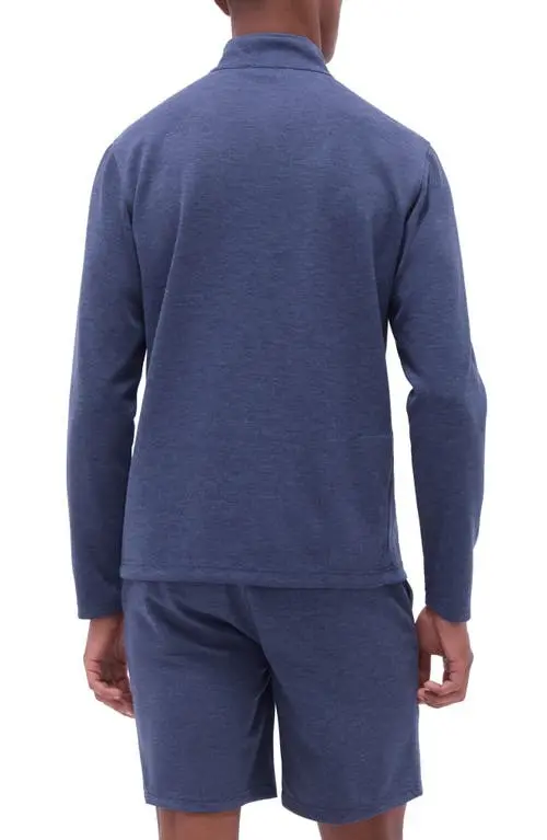 Bugatchi Quarter Zip Performance Pullover - Navy