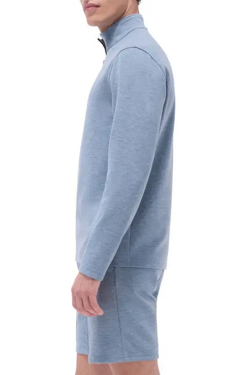Bugatchi Quarter Zip Performance Pullover - Shark