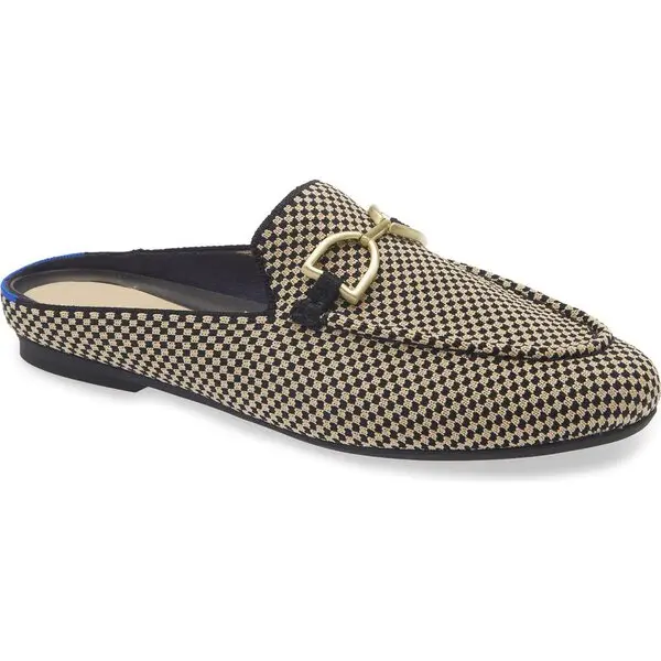 Rothy's Double-bit Bouclé Loafer Mule - Classic Micro Check