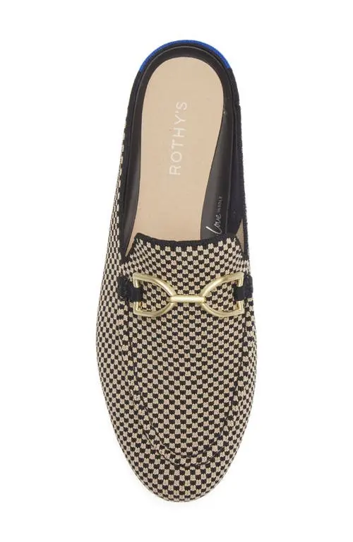Rothy's Double-bit Bouclé Loafer Mule - Classic Micro Check