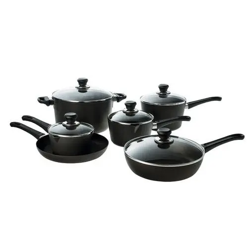 SCANPAN Classic 11 Piece Deluxe Nonstick Cookware Set - Black