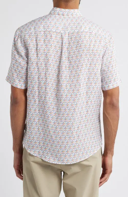 Johnnie-o 5 O'clock Somewhere Short Sleeve Linen & Lyocell Button-up Shirt