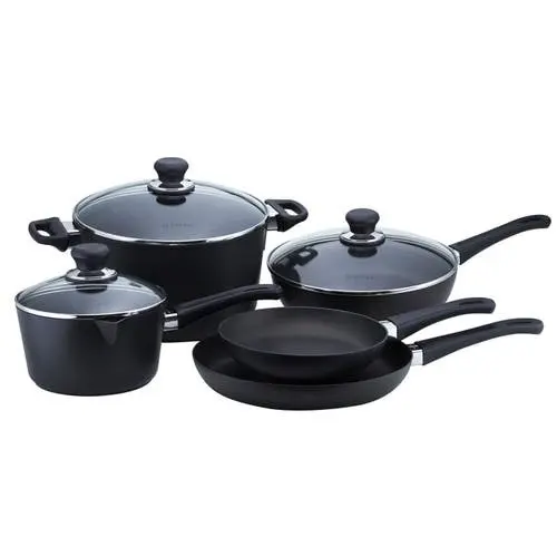SCANPAN Classic 8 Piece Nonstick Cookware Set - Black