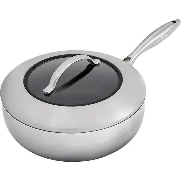 SCANPAN Ctx 4 Quart Nonstick Deep Saute Pan With Lid, 10.25 Inch - Silver