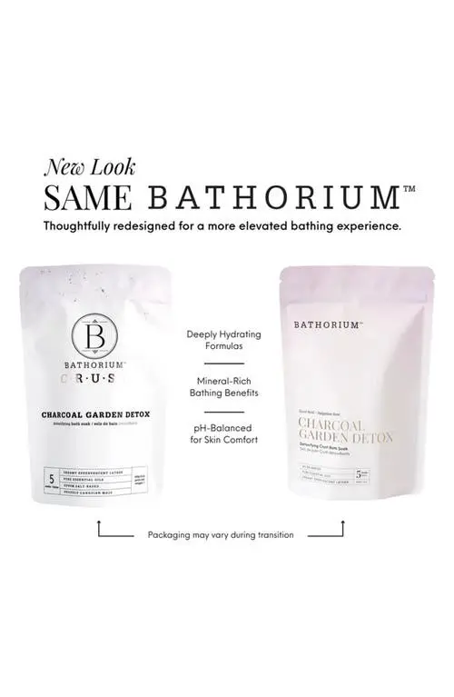 BATHORIUM Charcoal Garden Detox Crush Bath Soak