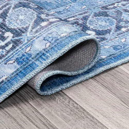 JONATHAN Y Maris Ornate Medallion Machine-washable Round Area Rug - Blue/navy