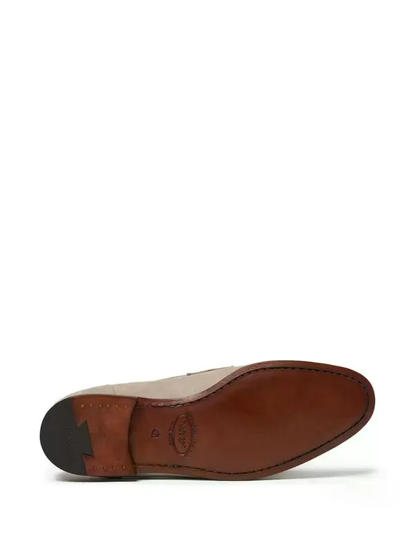 SCAROSSO Leather Loafers - Neutrals