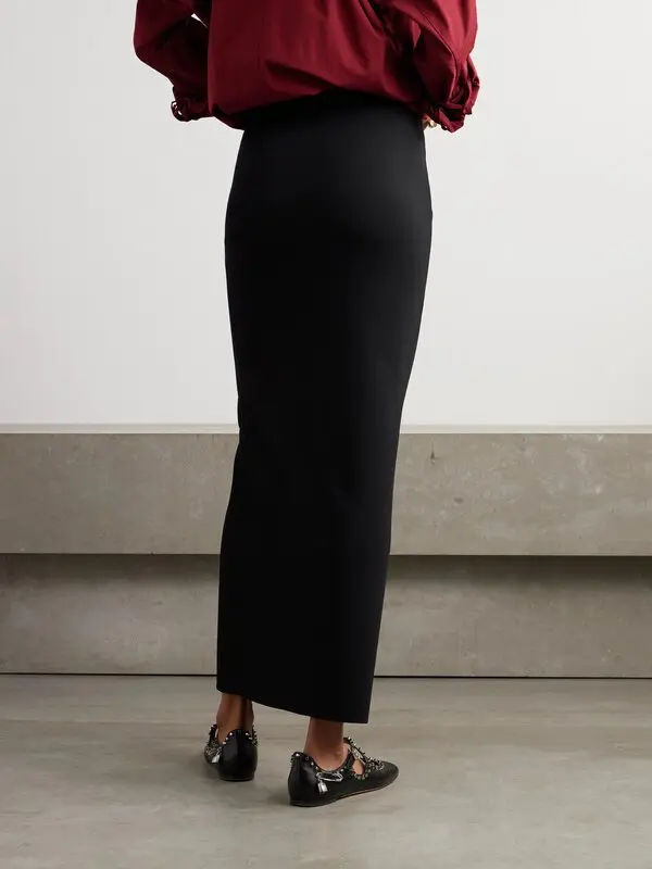 Max Mara Alce Knitted Maxi Skirt - Black