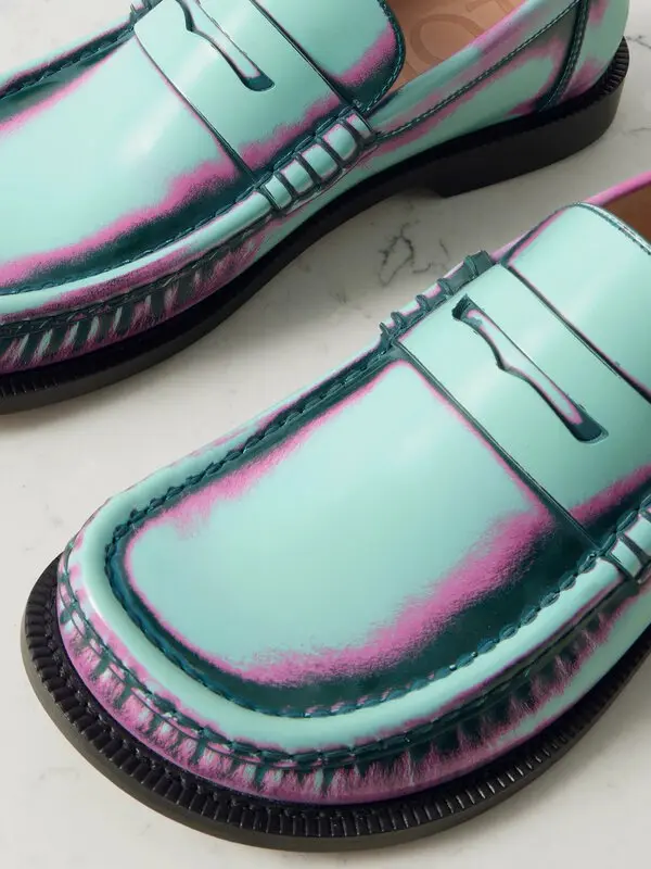 Loewe Campo Printed Leather Loafers