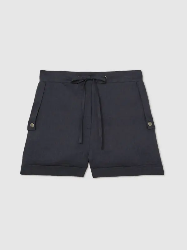REISS Cara Linen Shorts