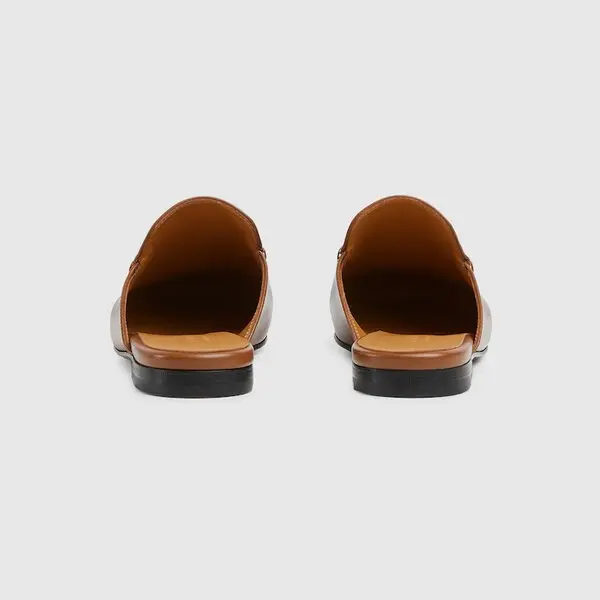 Gucci Princetown Leather Slipper - Brown