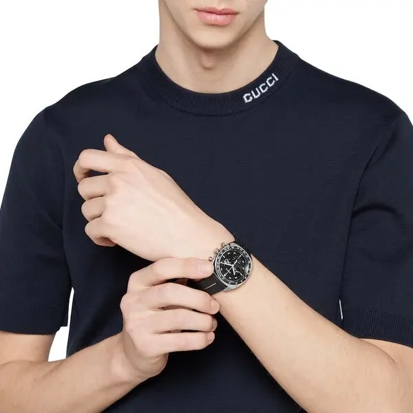 Gucci Interlocking 41mm Steel Watch - Black