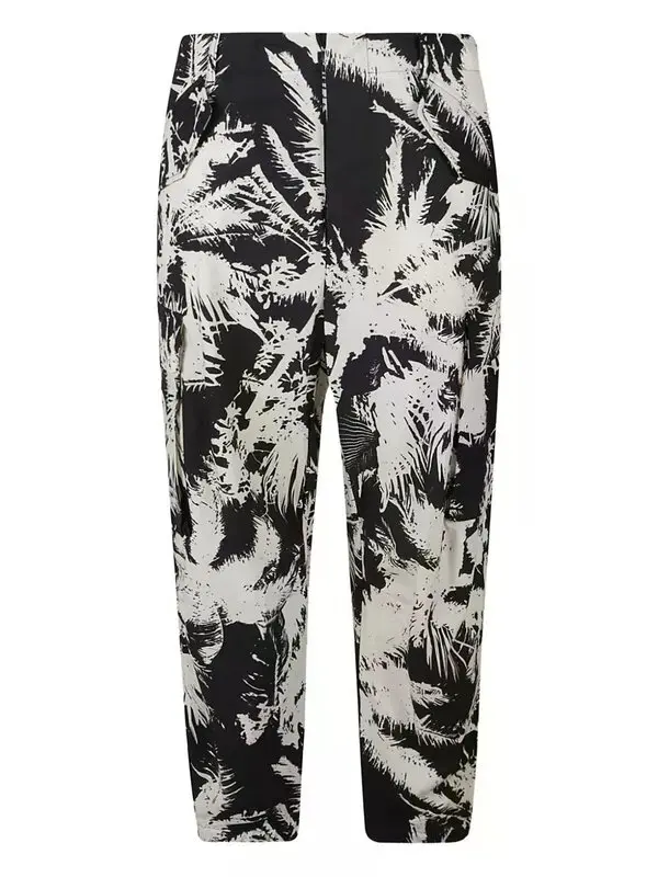 LANEUS Printed Cotton Trousers