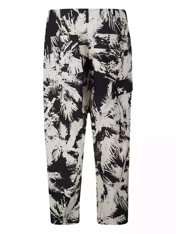 LANEUS Printed Cotton Trousers
