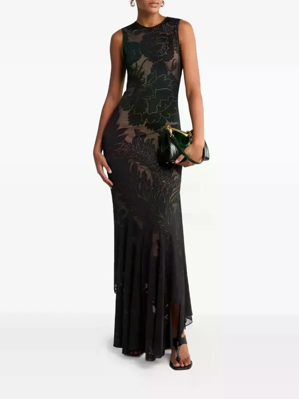 Etro Floral Stretch Dress - Black
