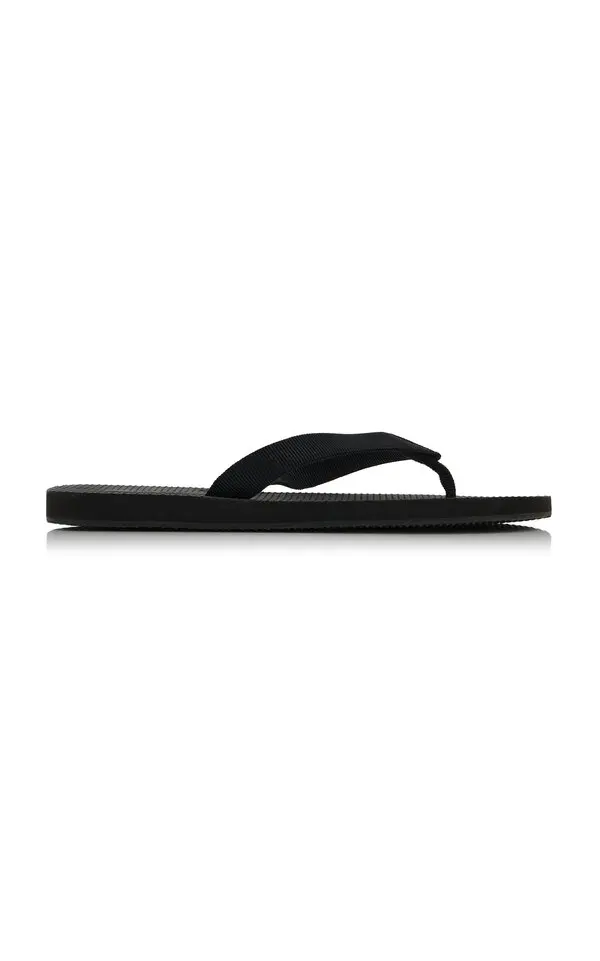 THE ROW Dune Flip Flop Sandals - Black