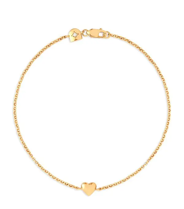 ASTRID & MIYU Love Heart Charm Bracelet - Gold