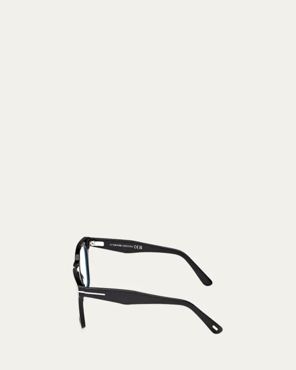 TOM FORD Acetate Square Glasses With Clip-on Sun Lenses