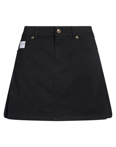 Versace Flared Denim Mini Skirt - Black