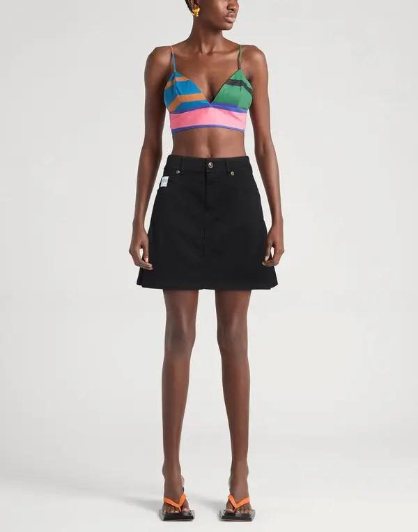 Versace Flared Denim Mini Skirt