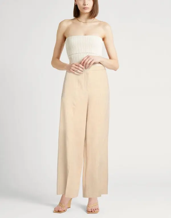 Fabiana Filippi Wide-leg Linen Blend Pants - Beige