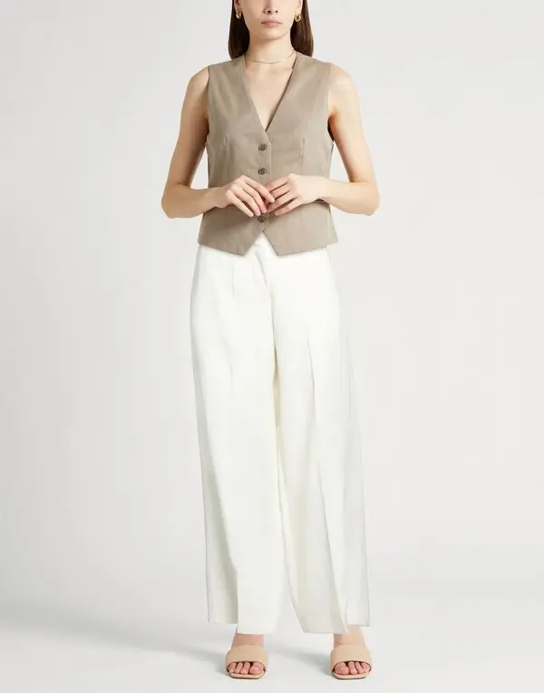 Fabiana Filippi Wide-leg Linen Blend Pants - White