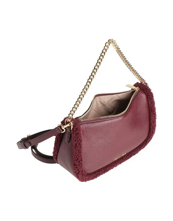 Michael Kors Shearling Trimmed Baguette Bag