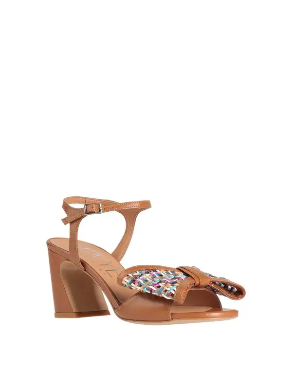 OVYE Leather Sandals With Bow Detail