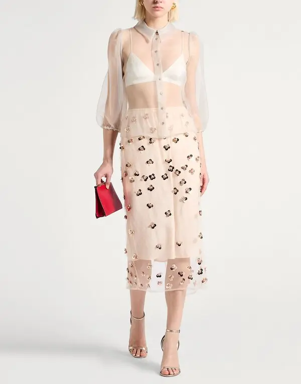 Elisabetta Franchi Shirt Size Polyester - Light Grey