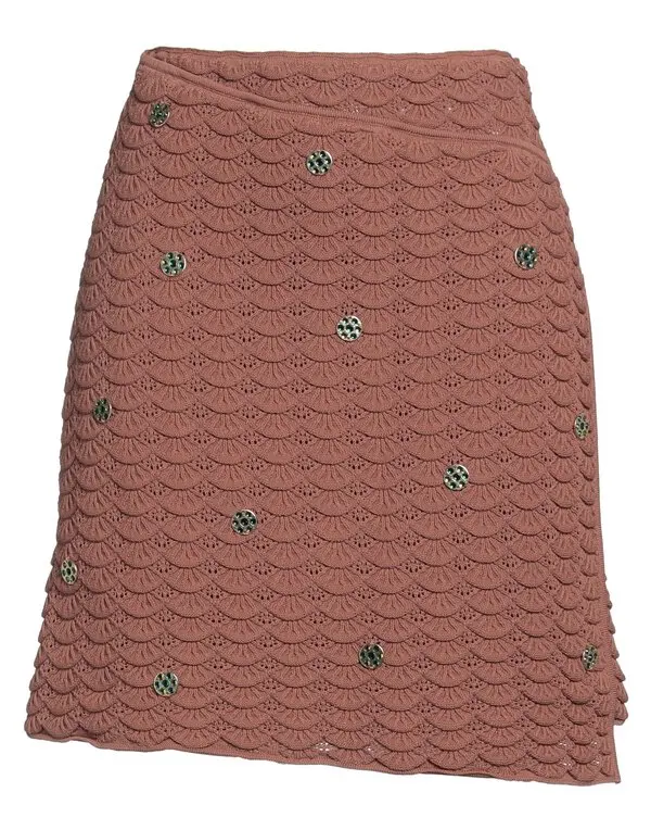 Sandro Knitted Mini Skirt With Crystal Embellishments