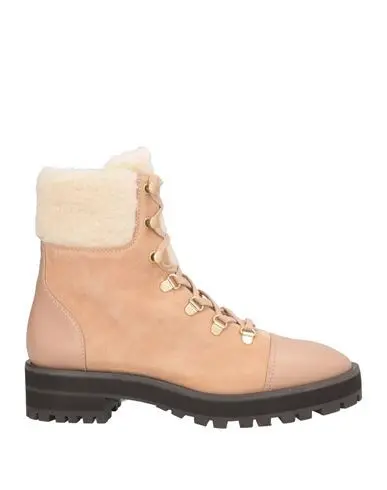 STUART WEITZMAN Calfskin Shearling Ankle Boots - Blush