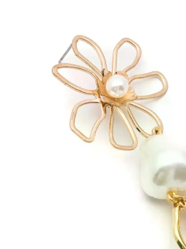 AMIR SLAMA Flower Bunny Motif Drop Earrings