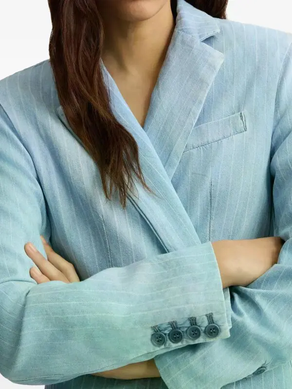 Liu Jo Pinstripe Denim Blazer