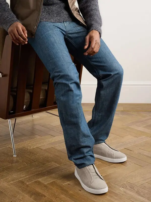 Zegna Triple Stitch™ Linen-canvas Slip-on Sneakers