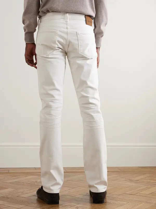 TOM FORD Slim-fit Straight-leg Selvedge Jeans - Neutrals