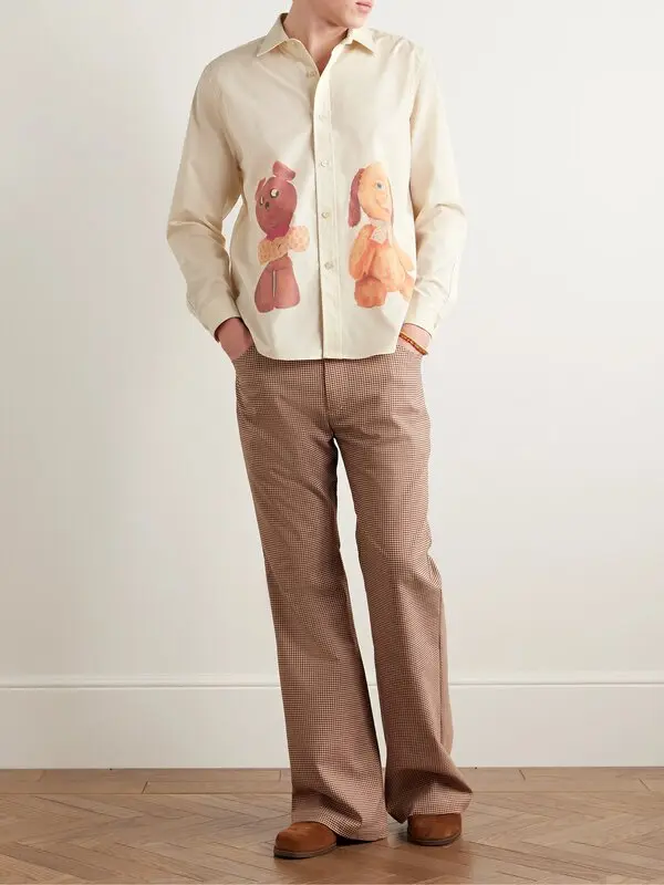 SMALL TALK Printed Cotton-poplin Shirt