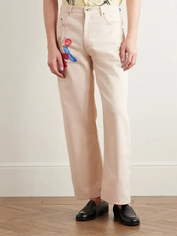 SMALL TALK Straight-leg Printed Jeans