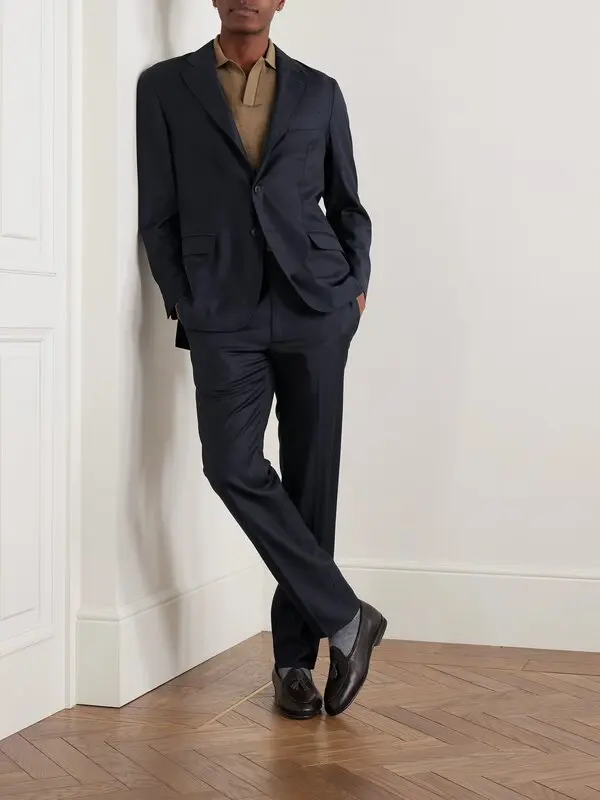 Rubinacci Unstructured Wool-twill Suit Jacket