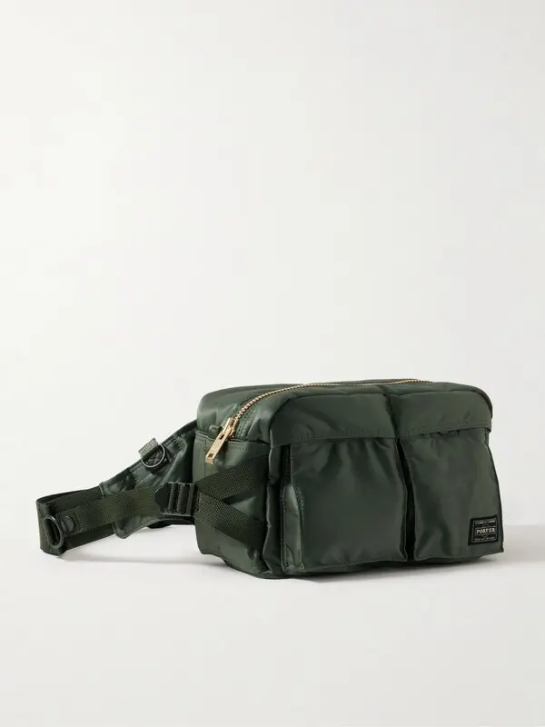 PORTER-YOSHIDA & CO Tanker Nylon-twill Belt Bag - Green