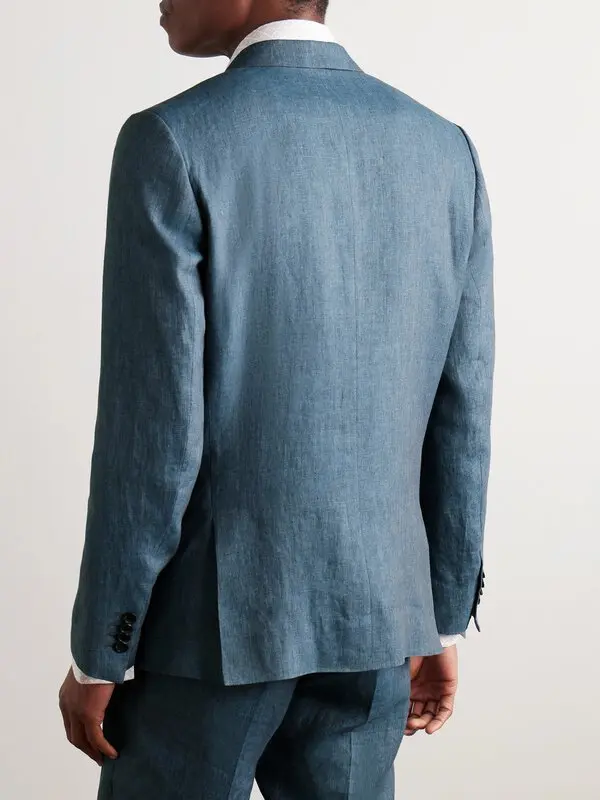 Paul Smith Delave Linen Suit Jacket - Blue