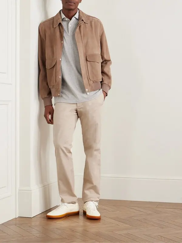 Peter Millar Somerset Slim-fit Stretch Cotton And Linen-blend Trousers