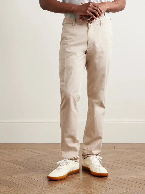 Peter Millar Somerset Slim-fit Stretch Cotton And Linen-blend Trousers