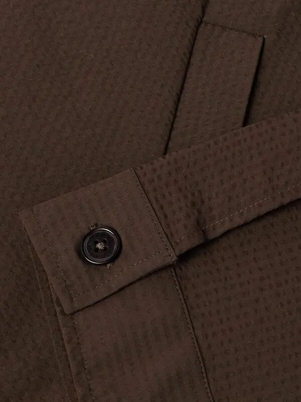 Nn07 Zander 1924 Striped Seersucker Overshirt