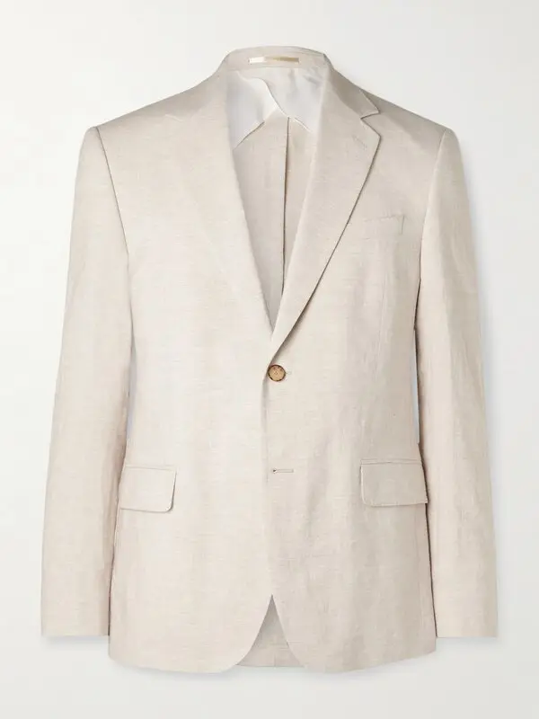 Mr P. Regular-fit Linen Suit Jacket - Neutrals