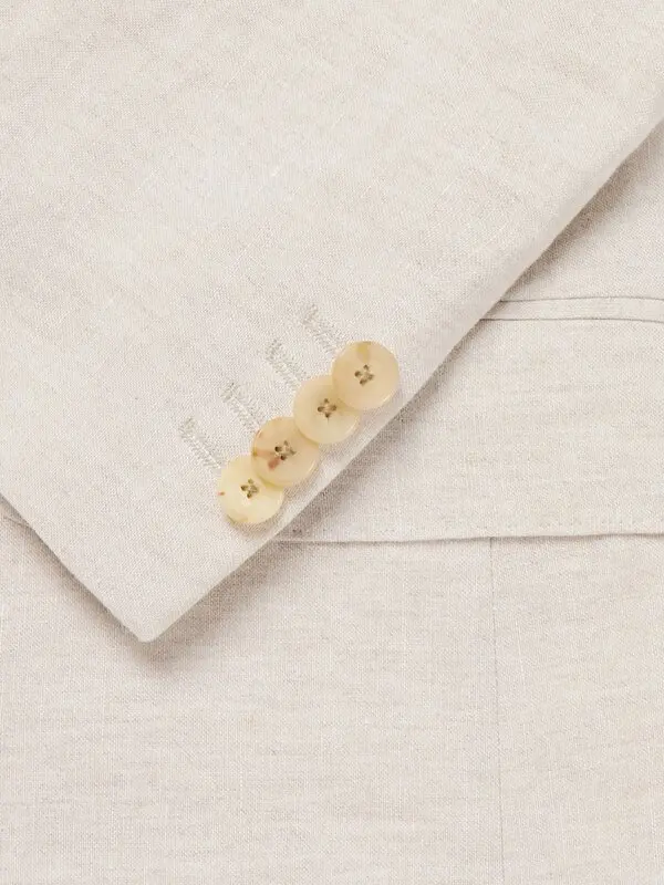 Mr P. Regular-fit Linen Suit Jacket - Neutrals
