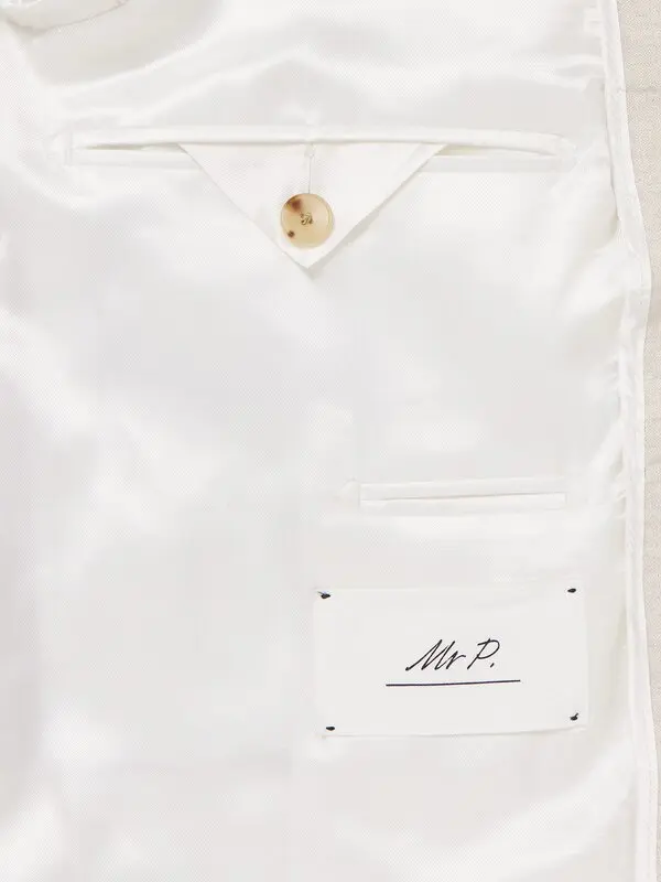 Mr P. Regular-fit Linen Suit Jacket - Neutrals