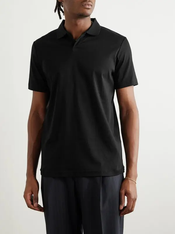 Nn07 Paul 3525 Organic Cotton Polo Shirt - Black